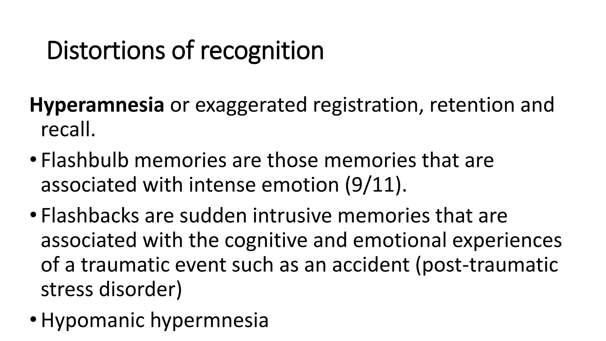 Memory Disorders | PPTX