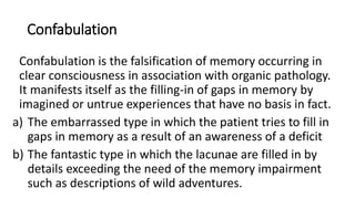 Memory Disorders | PPT