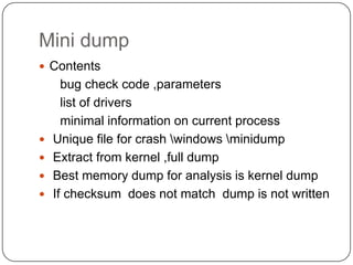Memory Dump | PPT