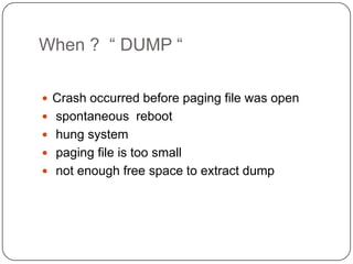 Memory Dump | PPT