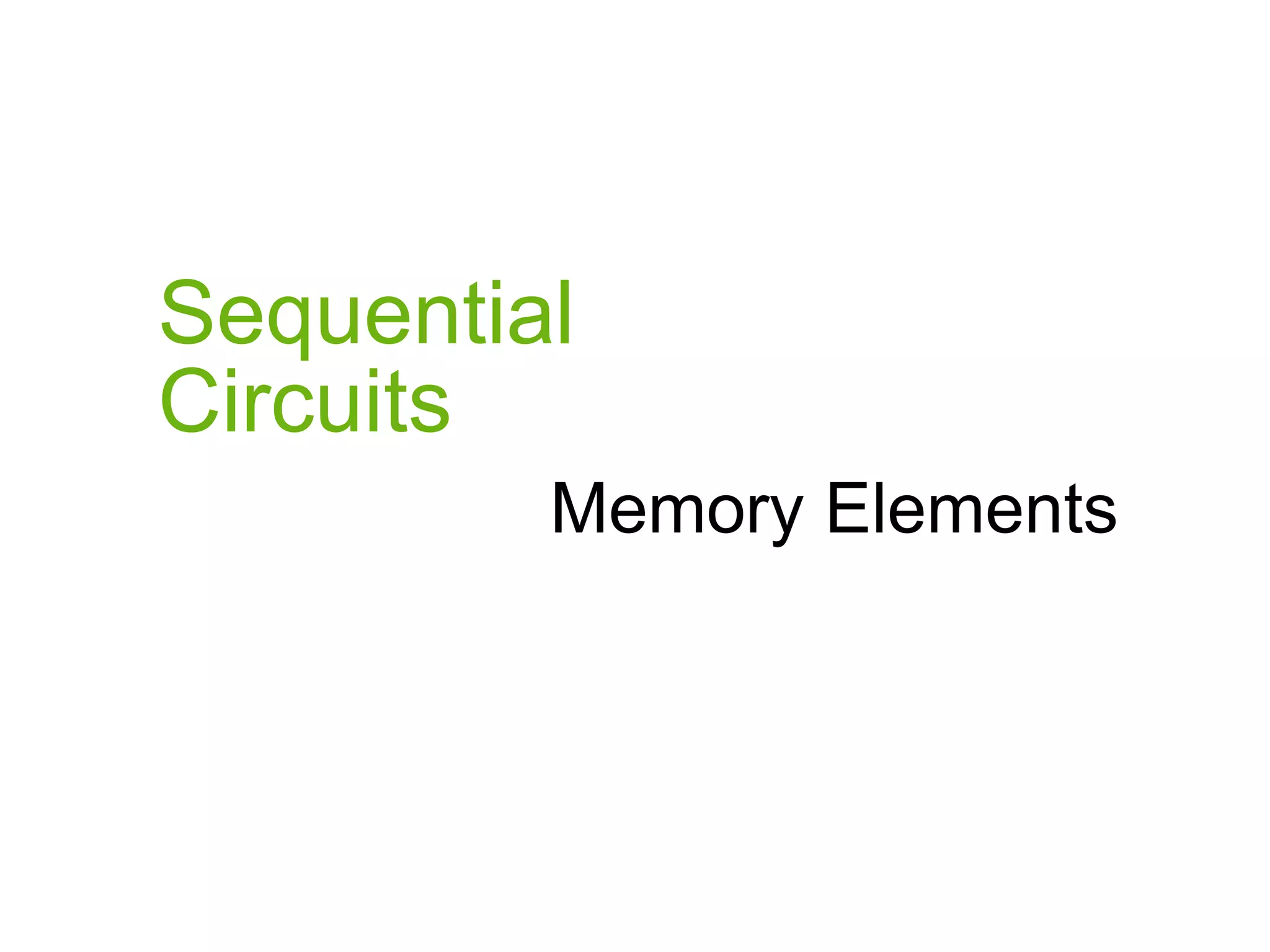Memory elements | PDF