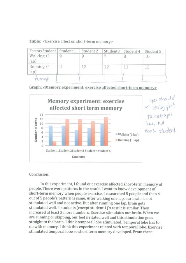 Memory Experiment Pdf 
