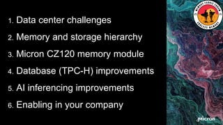 Q1 Memory Fabric Forum: Micron CXL-Compatible Memory Modules | PDF