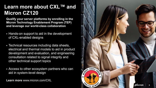 Q1 Memory Fabric Forum: Micron CXL-Compatible Memory Modules | PDF