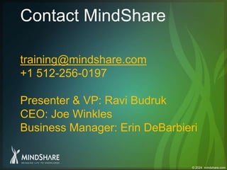 Q1 Memory Fabric Forum: About MindShare Training | PPTX
