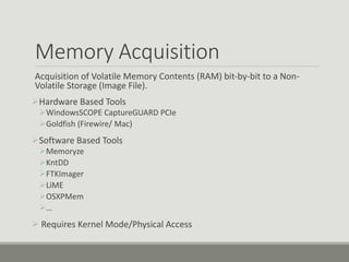 Memory forensics | PPTX