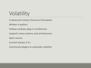 Memory forensics | PPTX