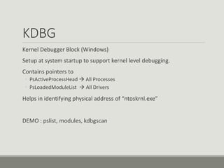 Memory forensics | PPTX