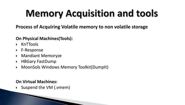 Investigating Malware using Memory Forensics | PPTX | Data Storage and Warehousing | Computing