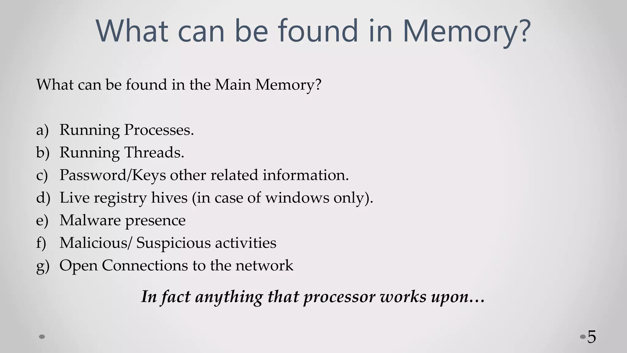 Memory Forensics | PPTX
