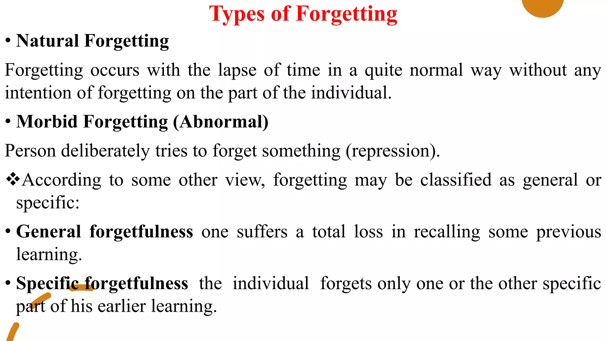 Memory & forgetting | PPTX