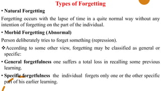 Memory & forgetting | PPTX