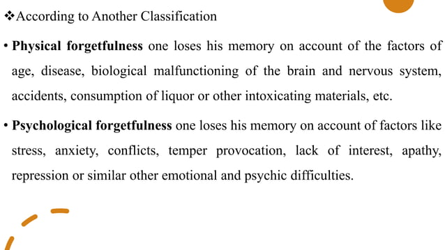 Memory & forgetting | PPTX | Brain and Nervous System Disorders ...