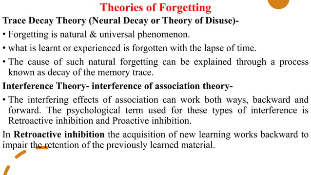 Memory & forgetting | PPTX | Brain and Nervous System Disorders ...