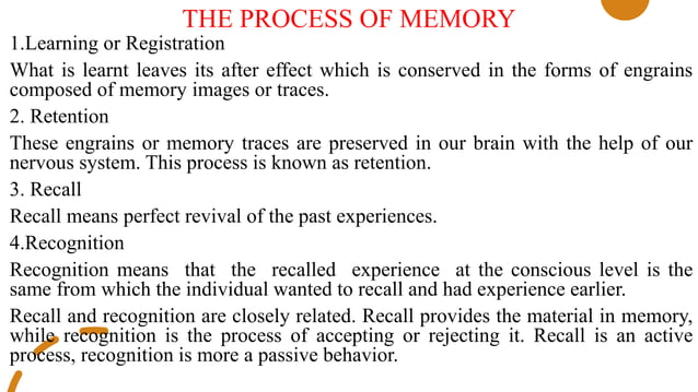 Memory & forgetting | PPTX | Brain and Nervous System Disorders | Diseases and Conditions