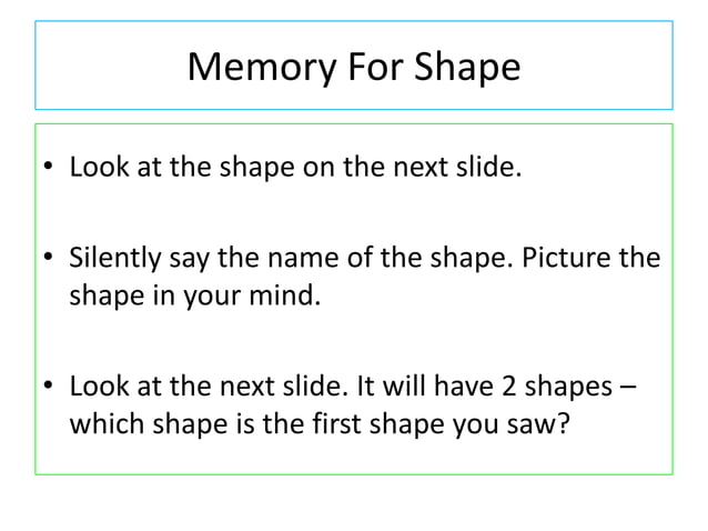 Memory for shapes and colors for persons with abi tbi | PPTX
