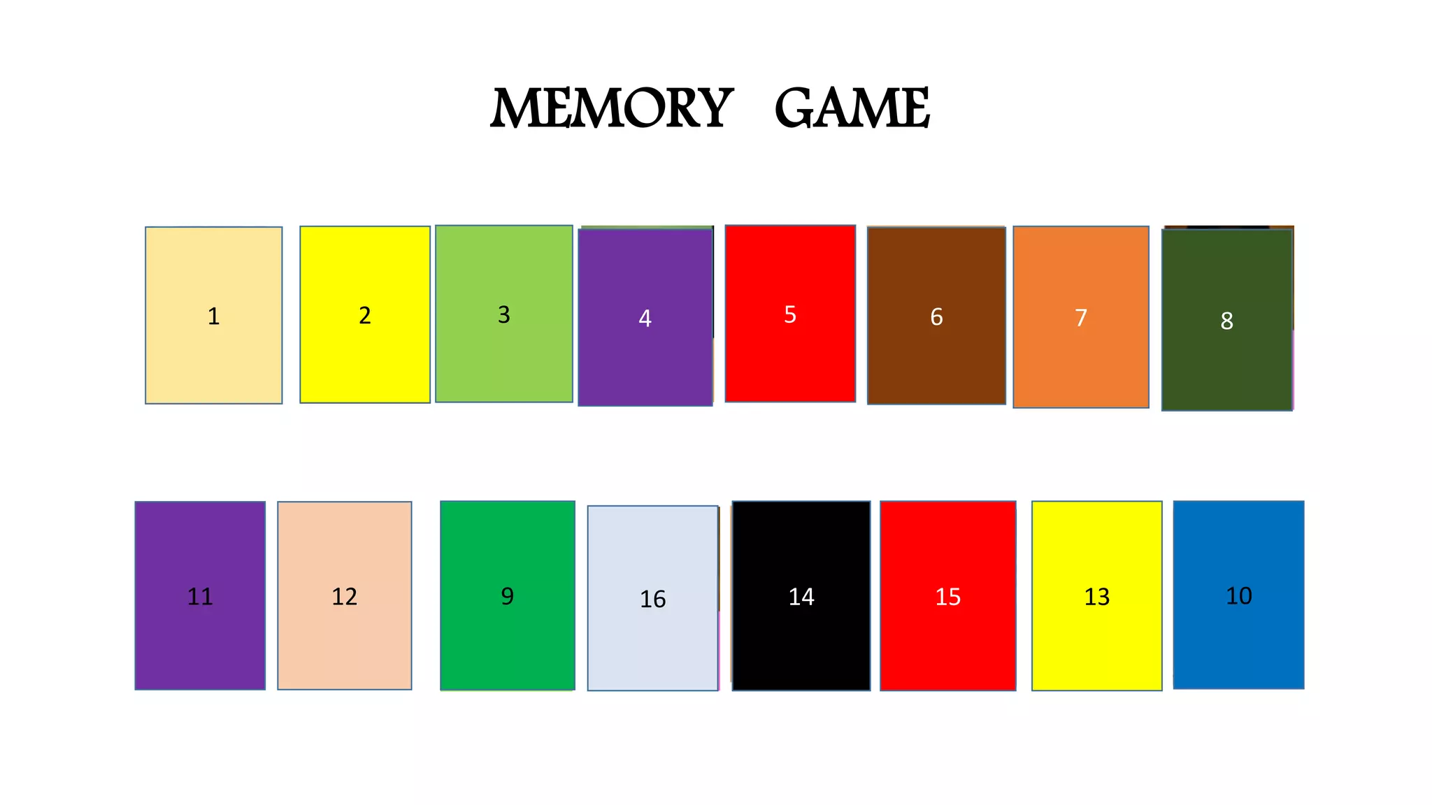 Memory game | PPTX