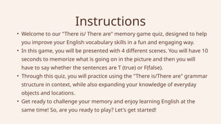 Memory Game for school Students to improve their memory | PPTX