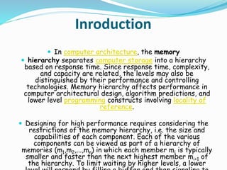Memory hierarchy | PPTX