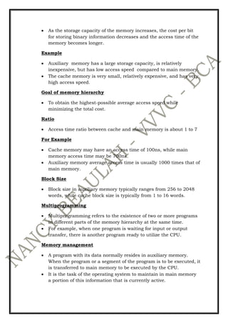Memory hierarchy | PDF