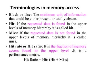 Memory hierarchy | PPTX