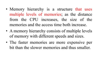 Memory hierarchy | PPTX