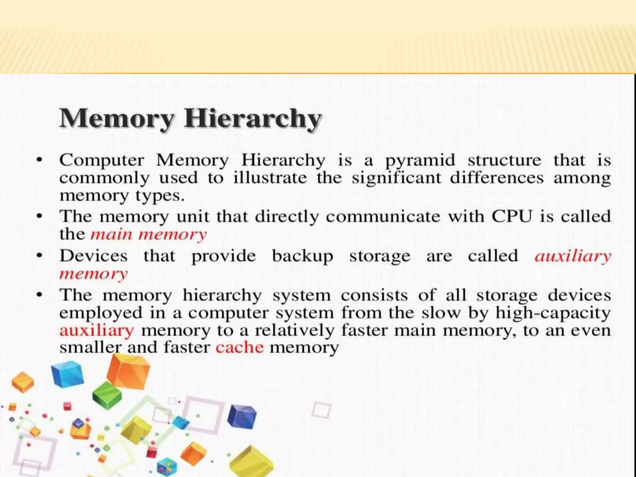 Memory hierarchy (In Details) | PPT