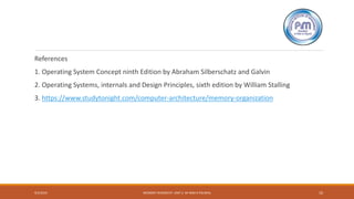 Memory hierarchy unit 2 by ram k paliwal | PPTX