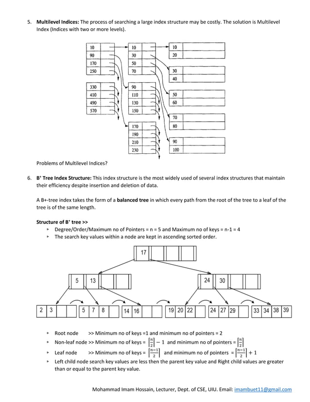 DBMS 8 | Memory Hierarchy and Indexing | PDF | Databases | Computer Software and Applications