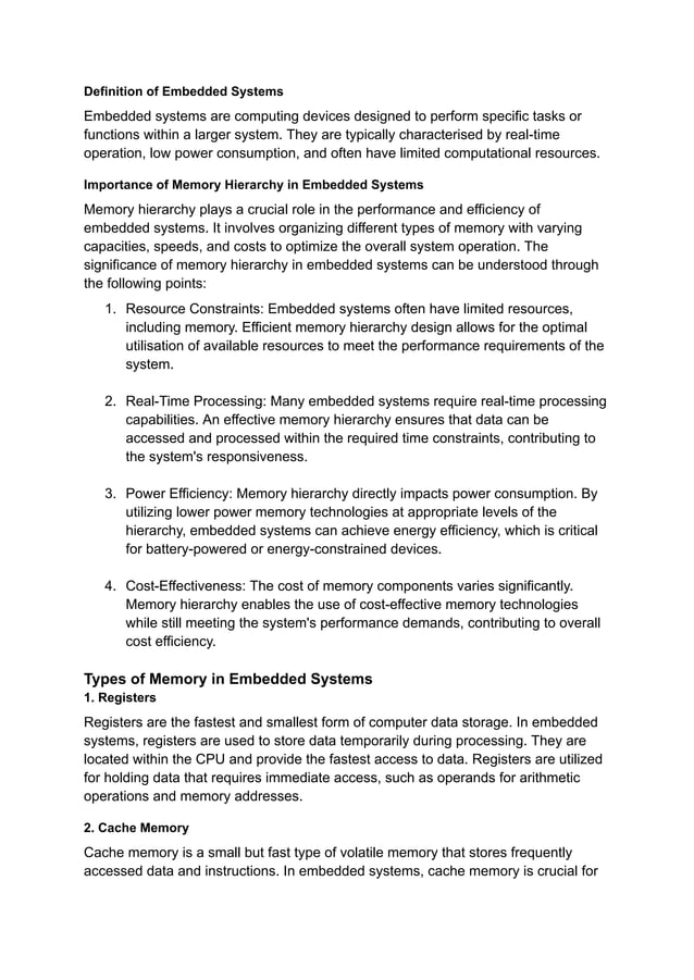 Memory Hierarchy in Embedded Systems.pdf
