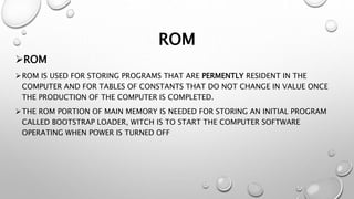 Memory hierarchy of digital computer system | PPT
