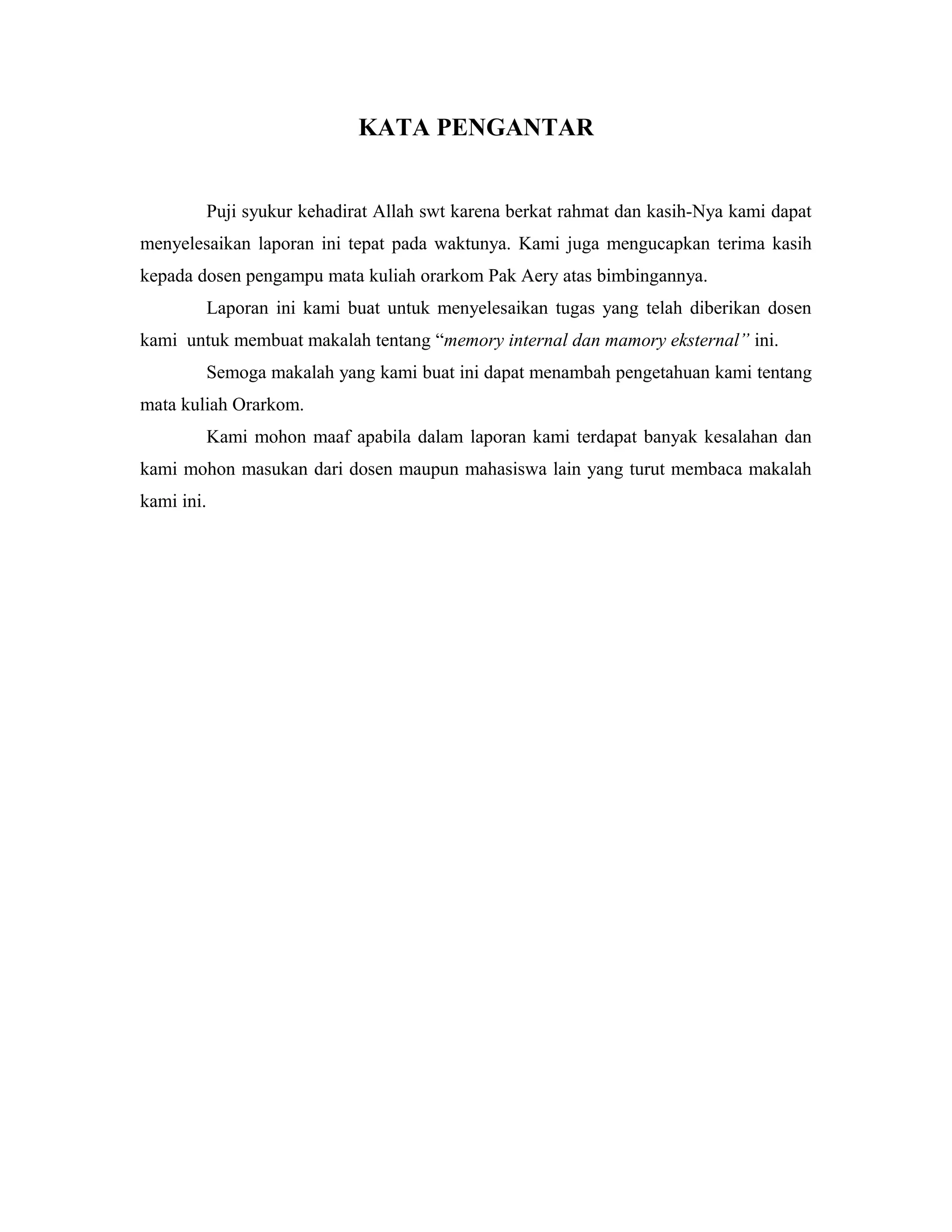 Memoryi internal-eksternal | PDF