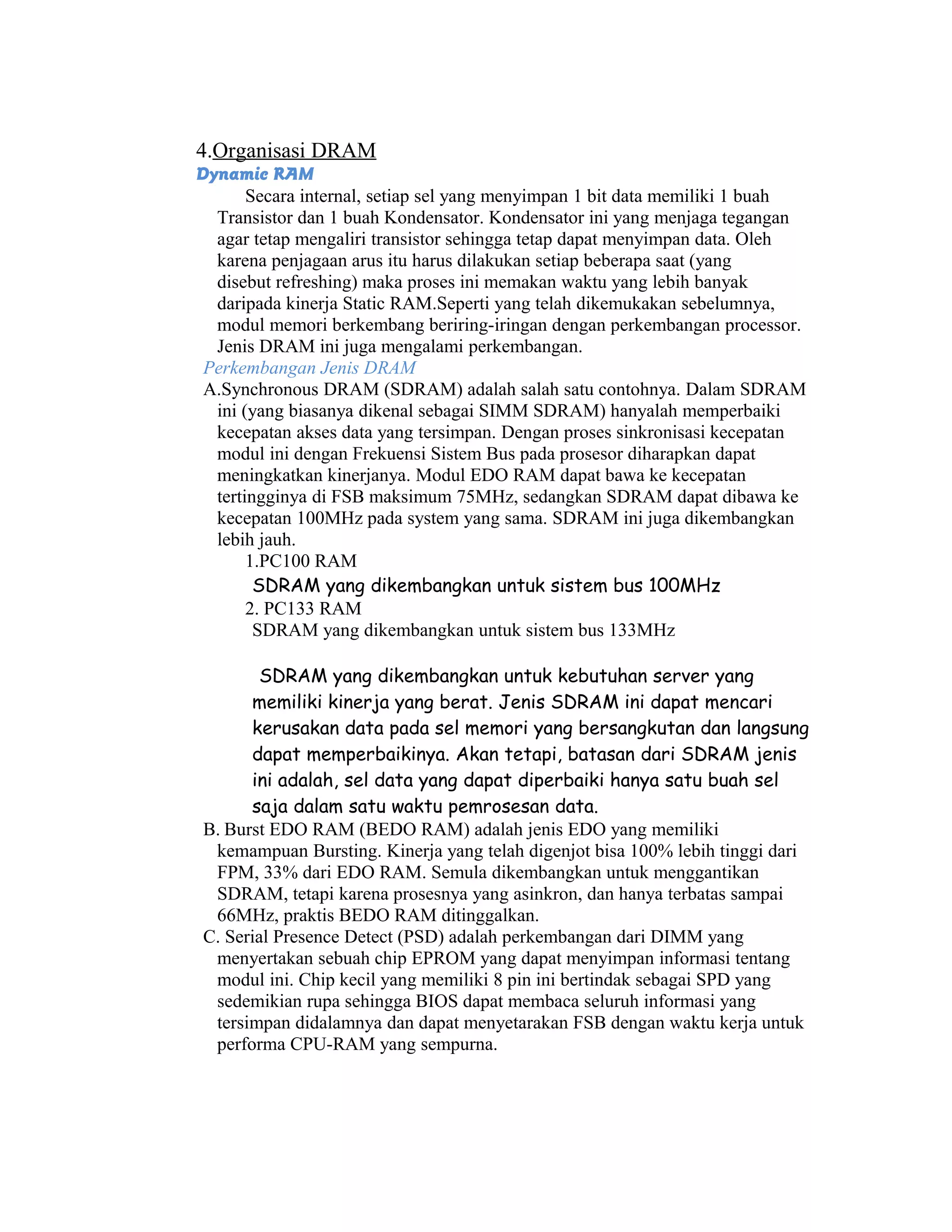 Memoryi internal-eksternal | PDF