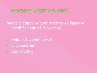 Memory improvement | PPT