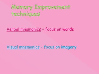 Memory improvement | PPT