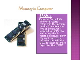 Memory in computer | PPT