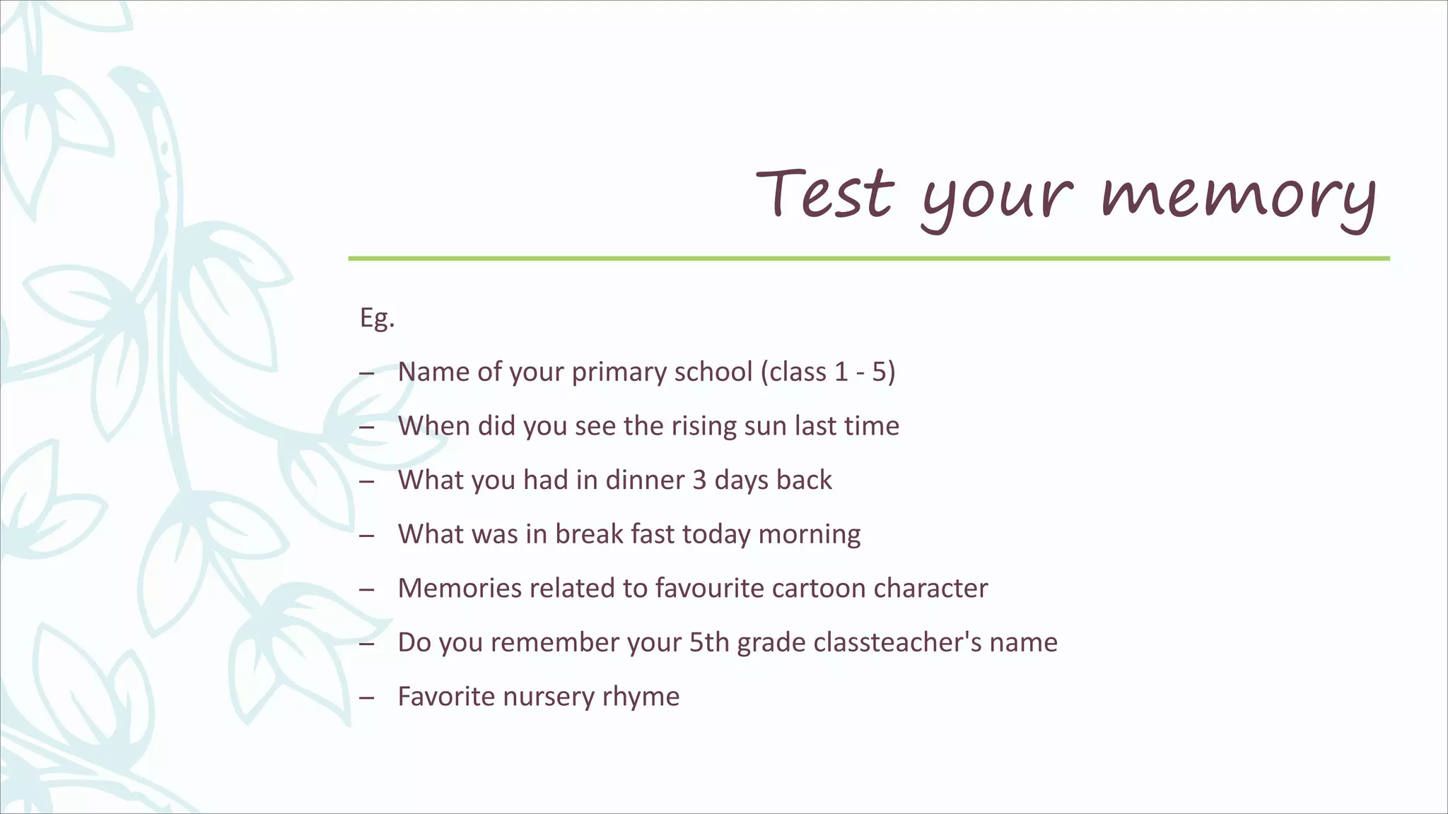 Memory in psychology | PDF
