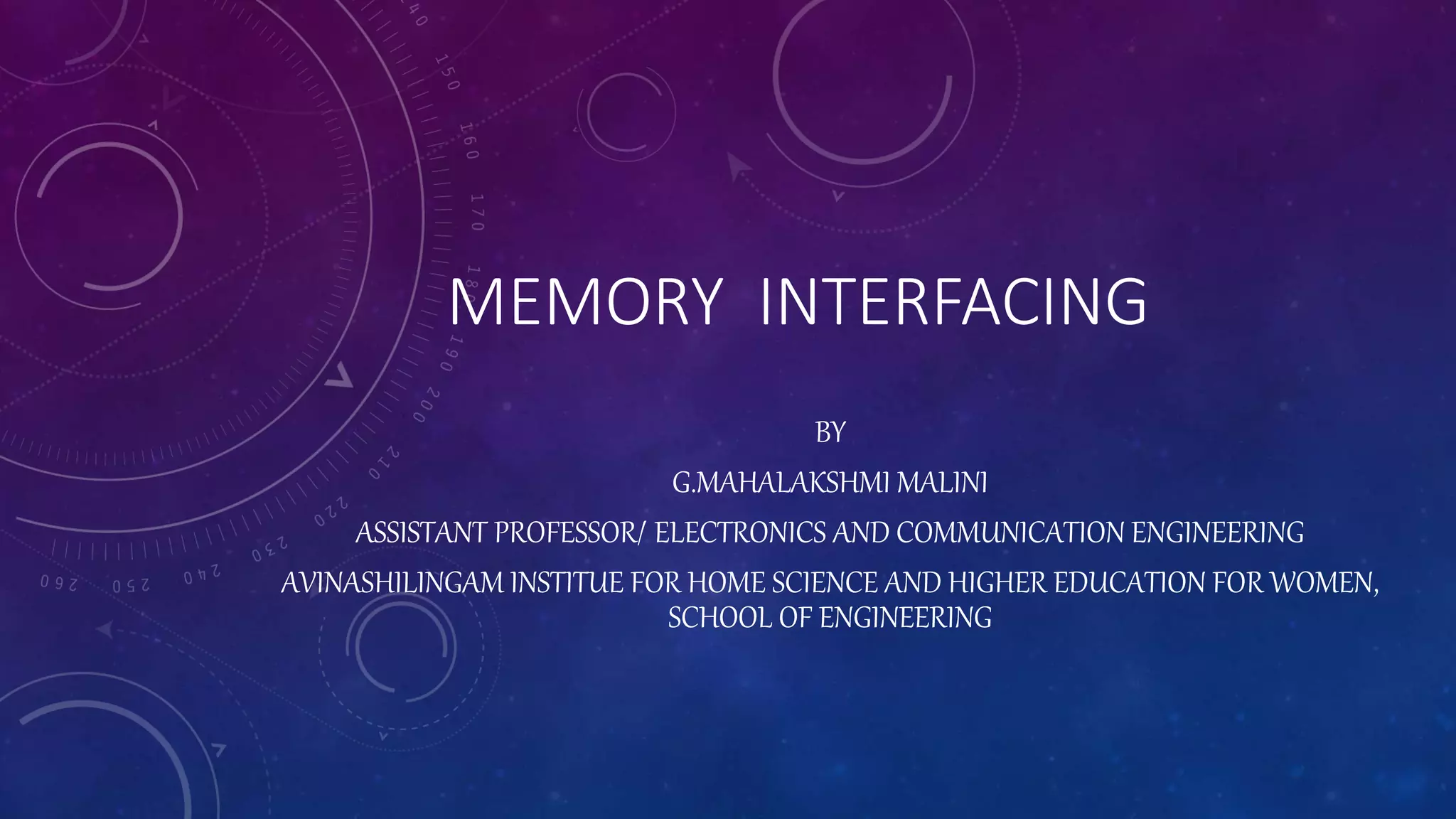 Memory interfacing | PPTX
