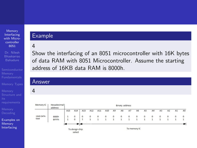 Memory interfacing of microcontroller 8051 | PDF