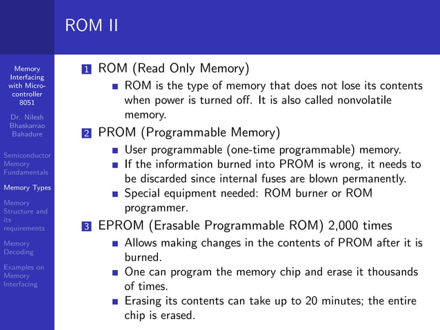 Memory interfacing of microcontroller 8051 | PDF