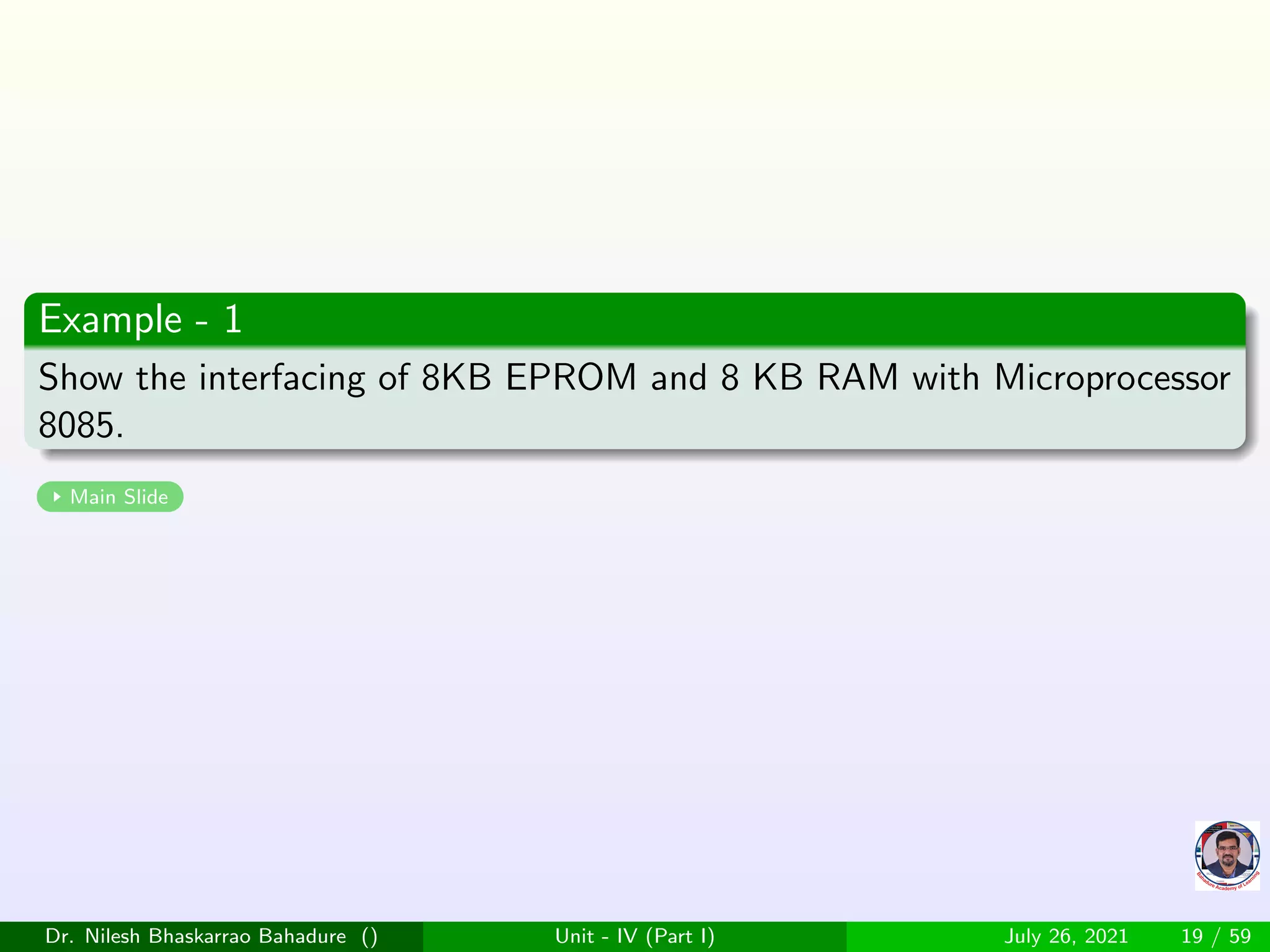 Memory interfacing of microprocessor 8085 | PDF