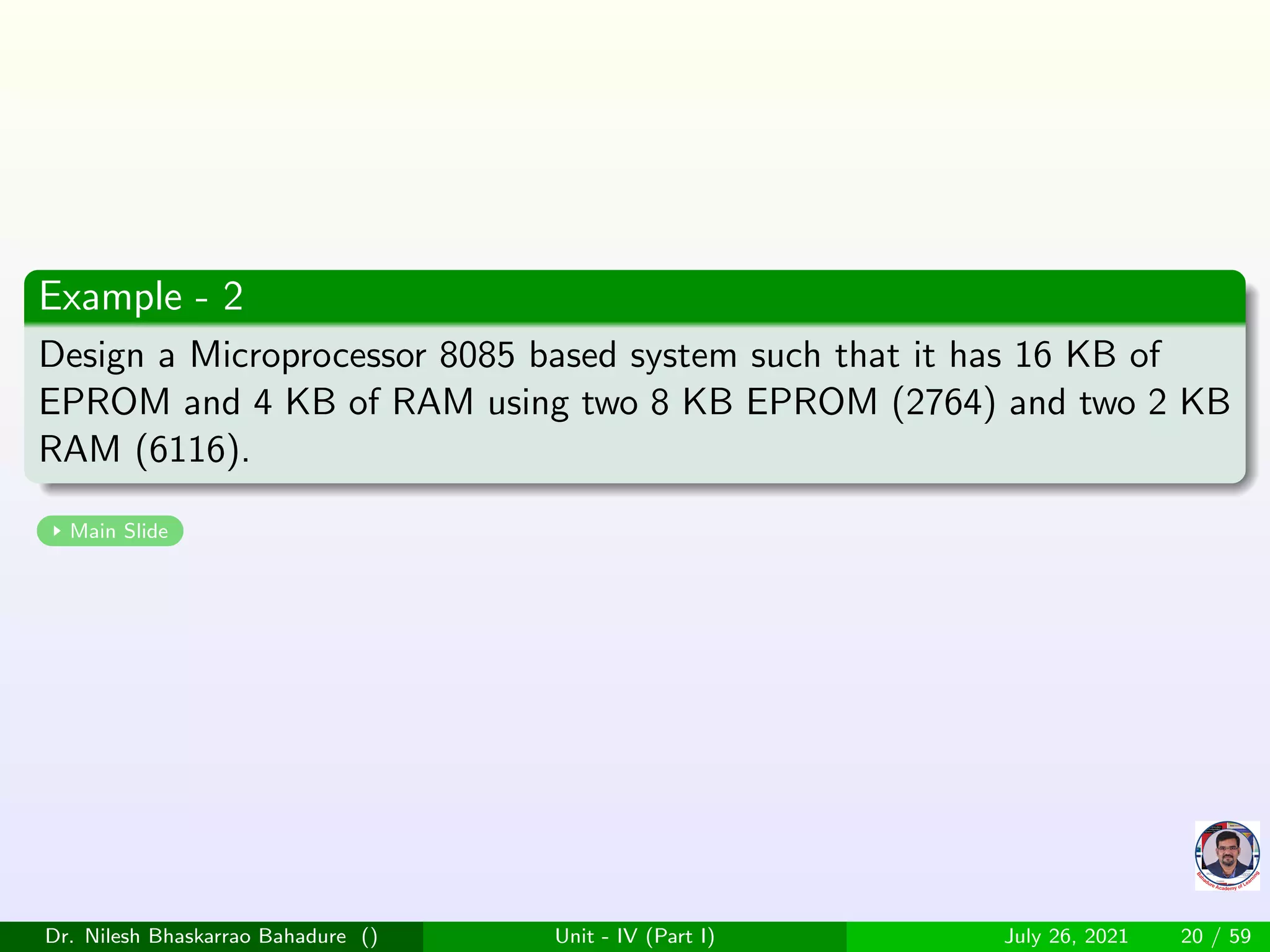 Memory interfacing of microprocessor 8085 | PDF