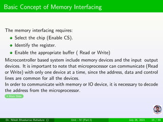 Memory interfacing of microprocessor 8085 | PDF