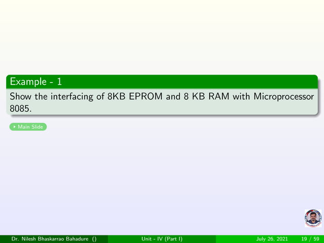 Memory interfacing of microprocessor 8085 | PDF
