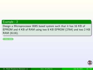 Memory interfacing of microprocessor 8085 | PDF