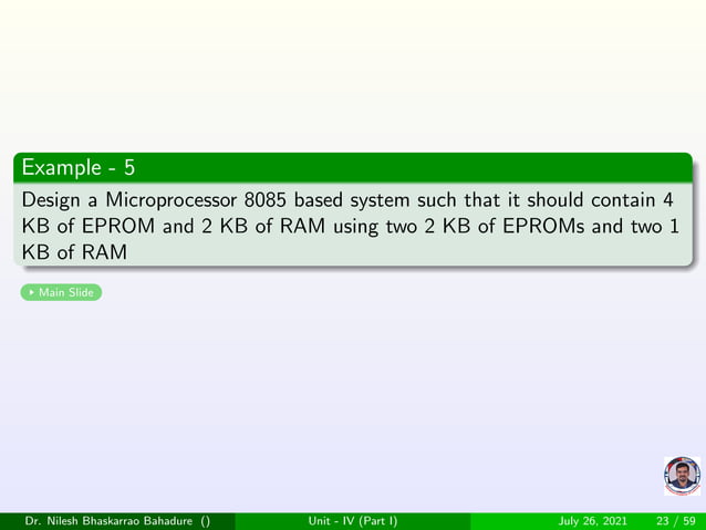Memory interfacing of microprocessor 8085 | PDF