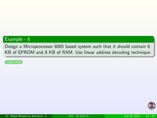 Memory interfacing of microprocessor 8085 | PDF