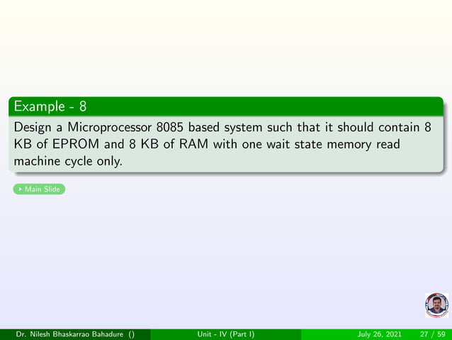 Memory interfacing of microprocessor 8085 | PDF