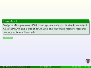 Memory interfacing of microprocessor 8085 | PDF