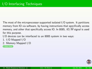 Memory interfacing of microprocessor 8085 | PDF